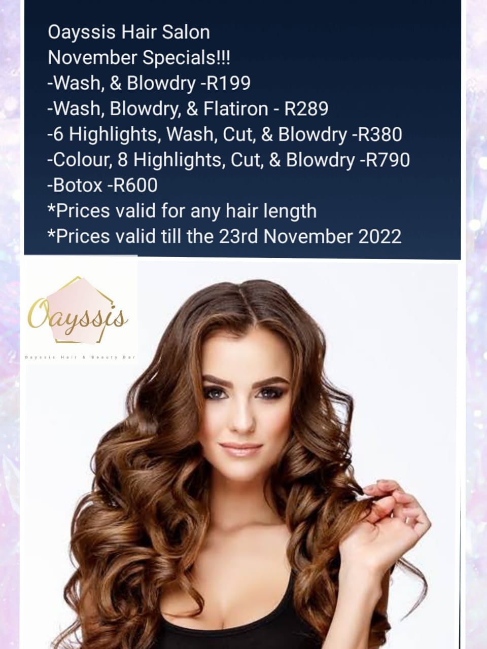 Current Specials - Oayssis HAIR & BEAUTY BAR